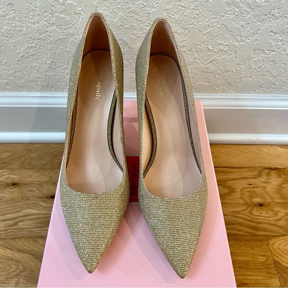 kate spade | Shoes | Kate Spade New York Sparkly Gold Heels | Poshmark
